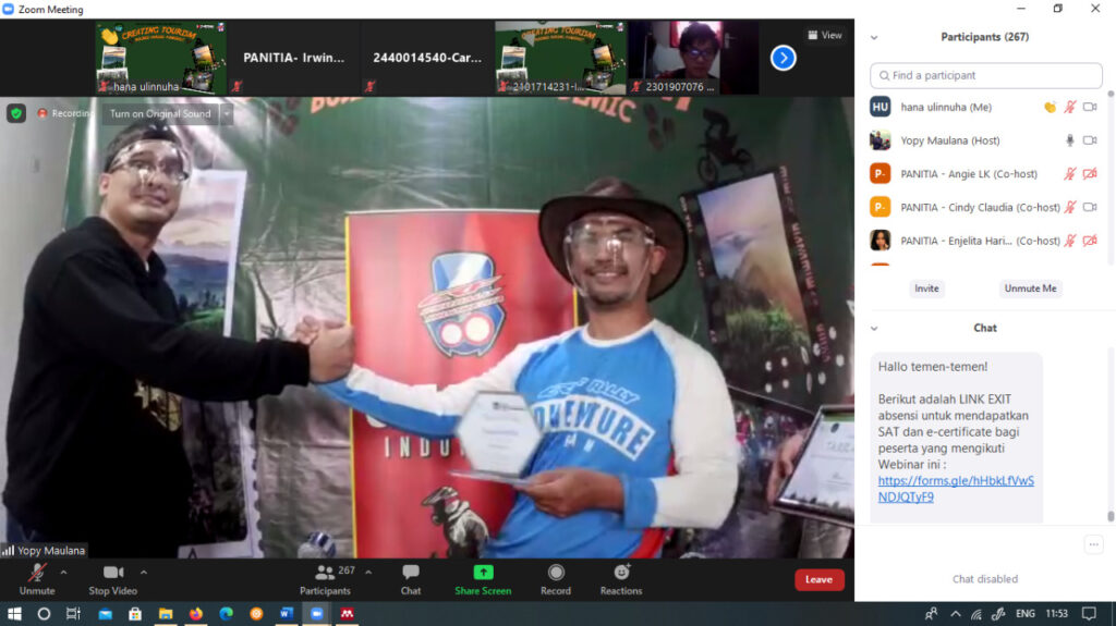 Creating Tourism Business During Pandemic Webinar Virtual Tour
